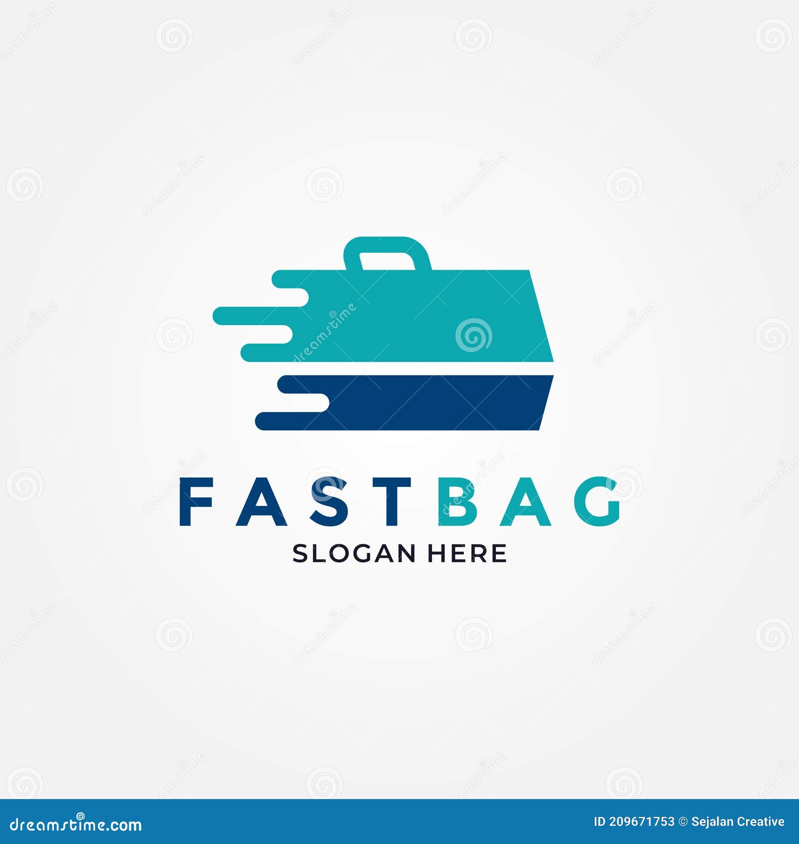 Abstract Fast Bag Logo Template Design Stock Vector - Illustration of ...