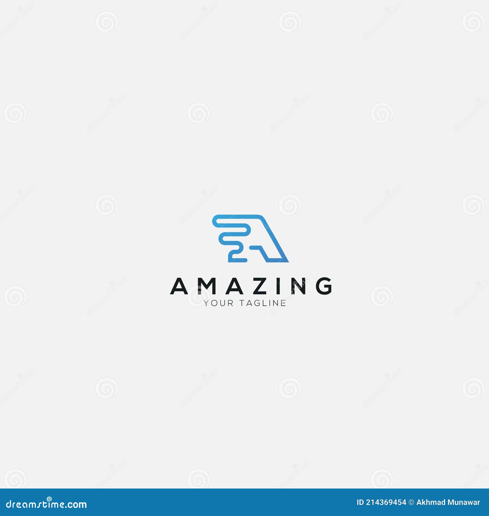 Abstract Fast Line Art Letter a Logo Stock Vector - Illustration of ...