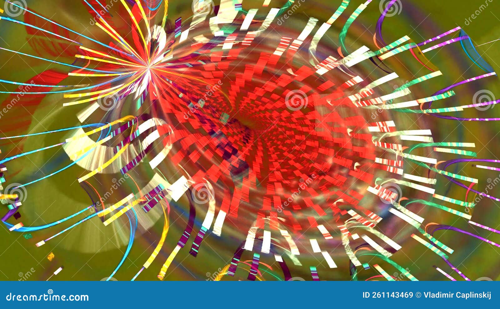 Abstract Fast Rotating Multicolored Strips in the Shape of a Disk ...