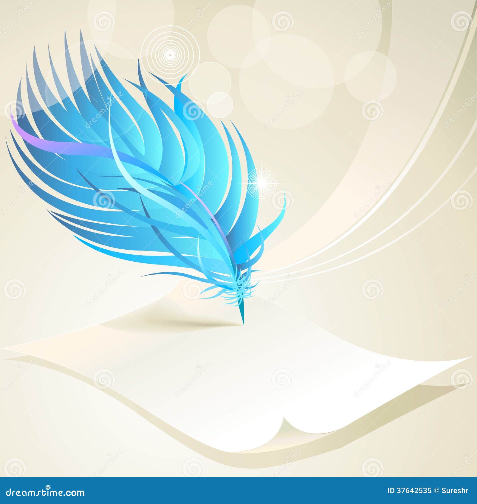 Abstract Feather Art Pattern Background Stock Illustration ...
