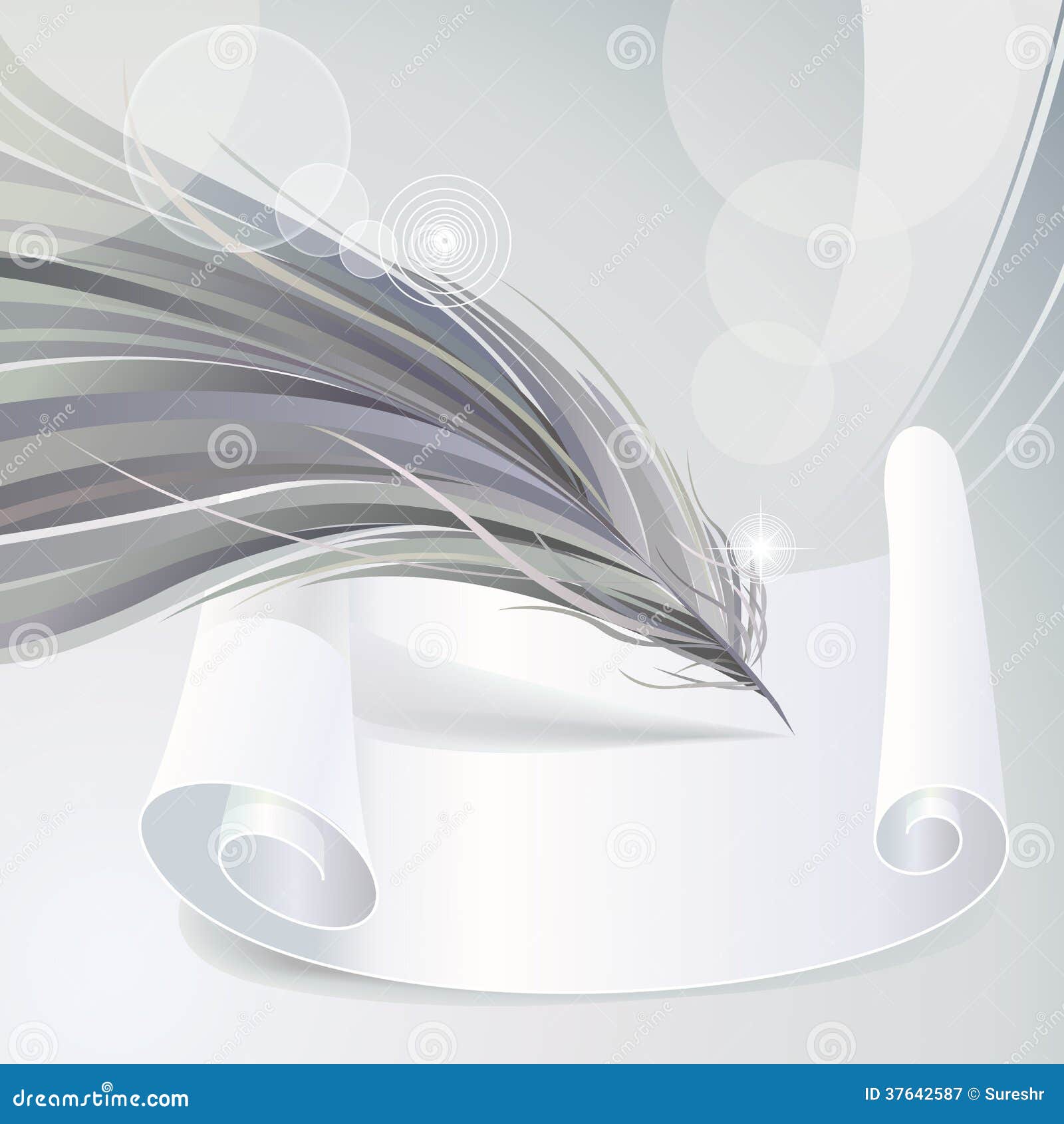 Abstract Feather Art Pattern Background Stock Illustration ...