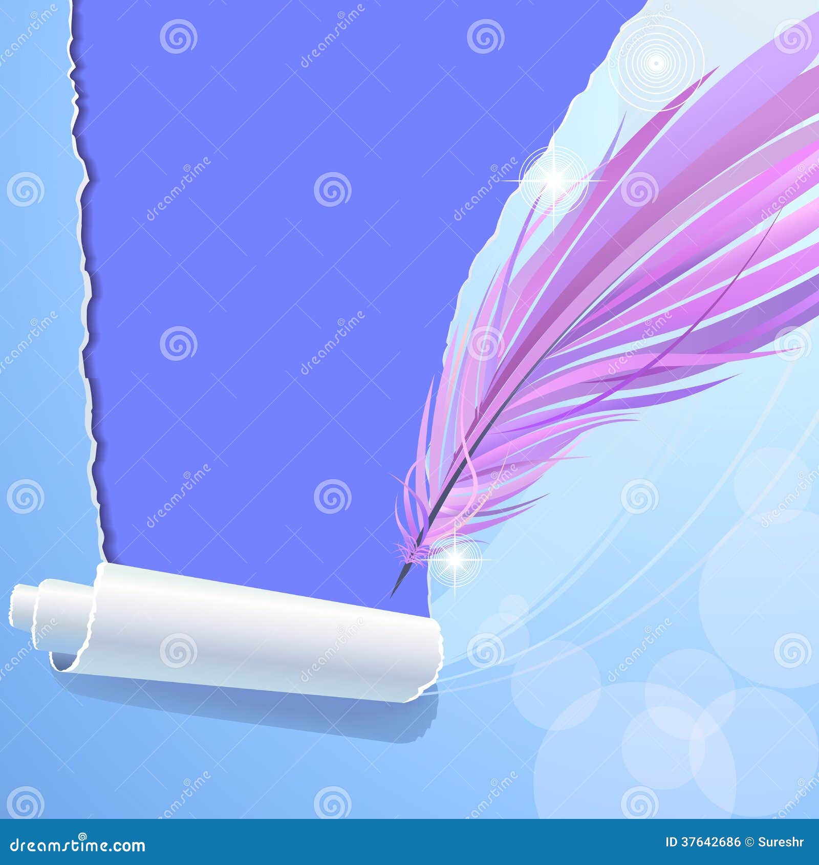 Abstract Feather Art Pattern Background Stock Illustration ...