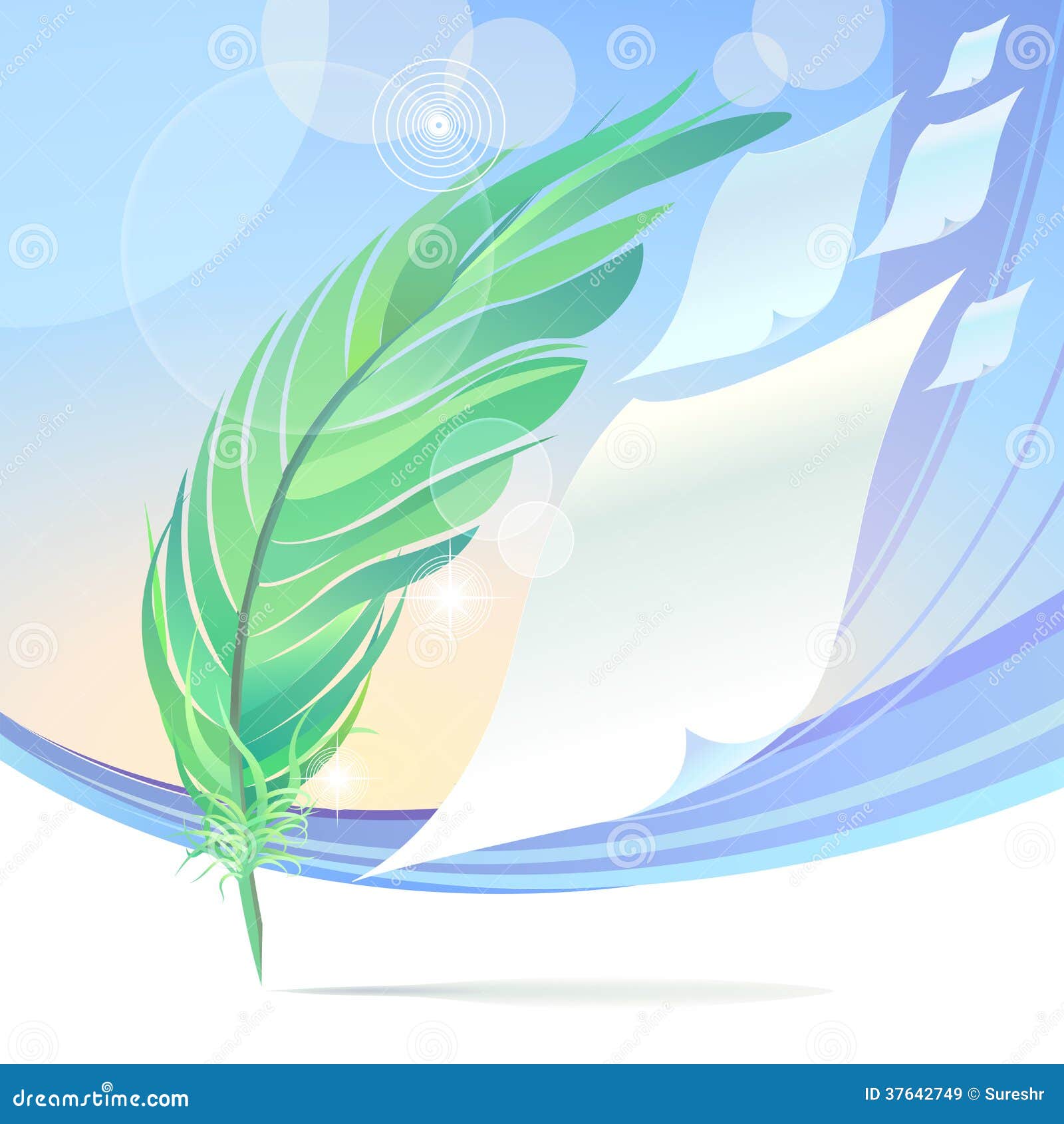 Abstract Feather Art Pattern Background Stock Illustration ...