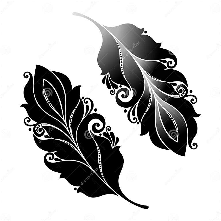 Abstract feather bird stock vector. Illustration of ornate - 38920184