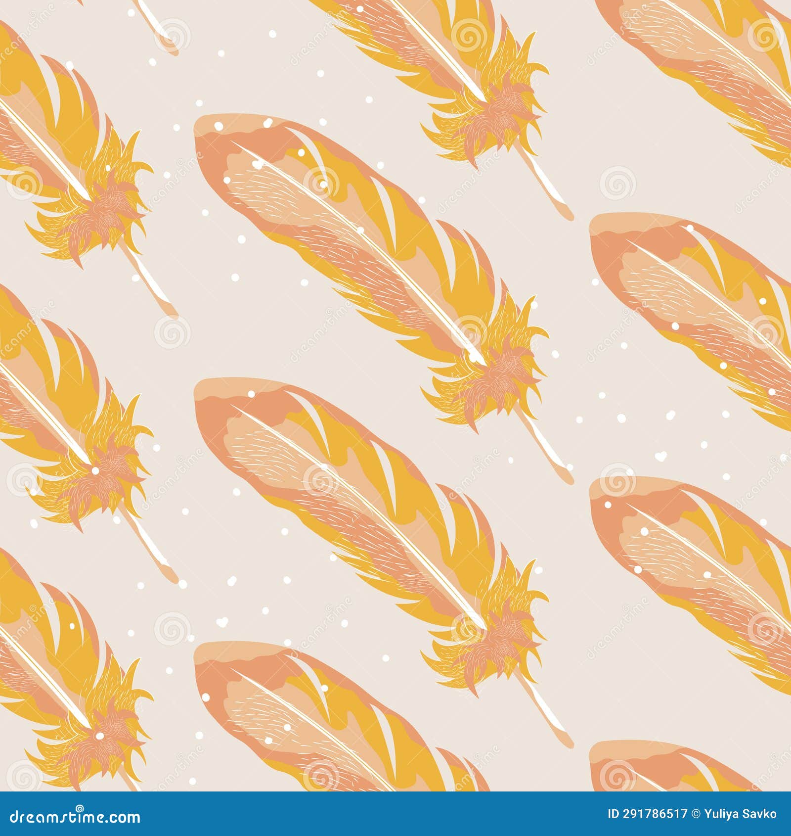 Abstract Feather Seamless Pattern. Vector Tile Design. Stock Vector ...