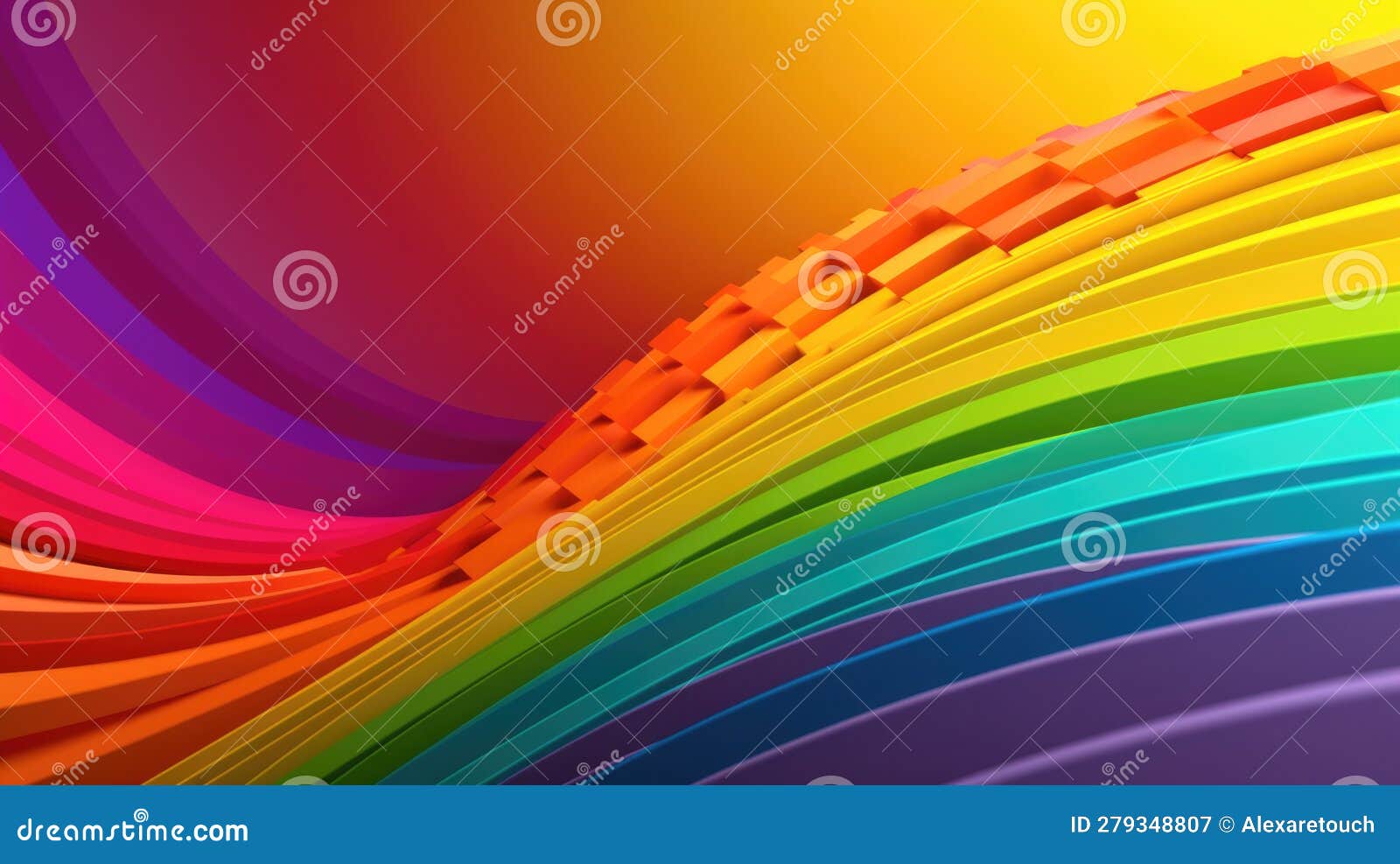 Abstract Features with the Image of a Rainbow on a Multi-colored ...