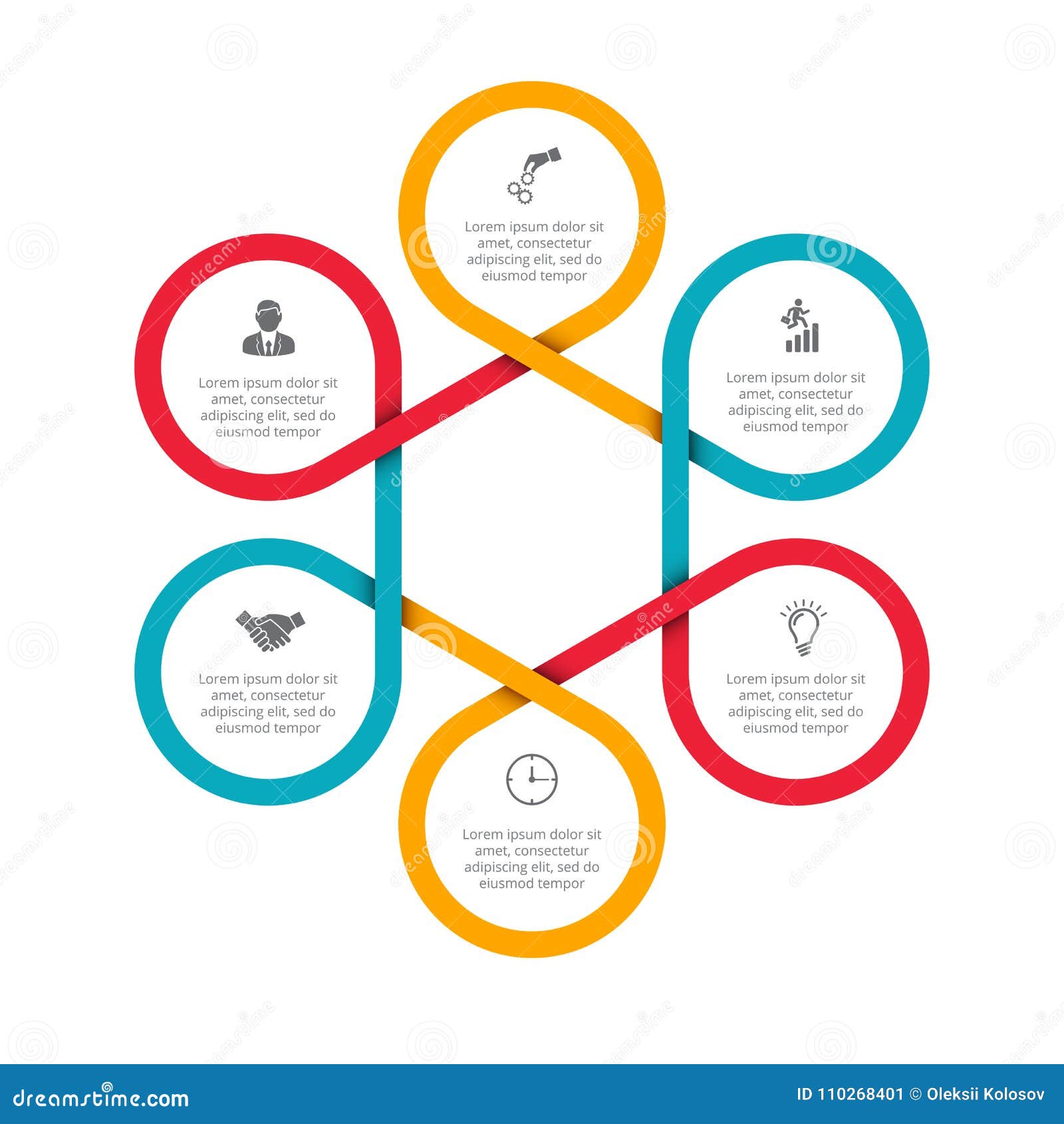 Abstract Felements of Cycle Diagram with 6 Steps. Stock Vector ...