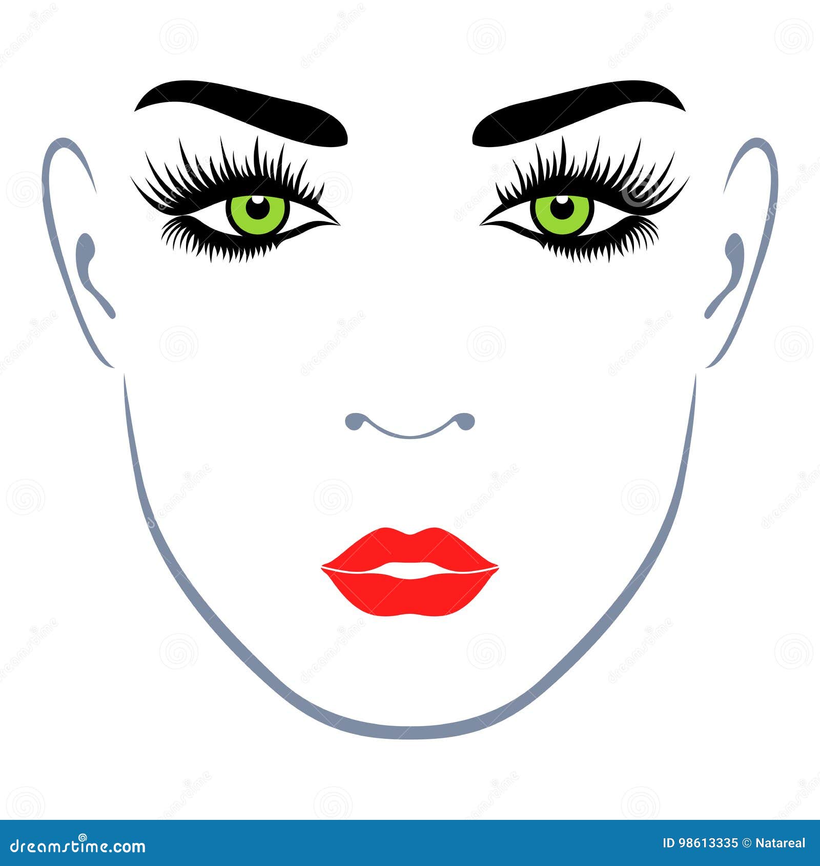 Abstract female face stock vector. Illustration of female - 98613335