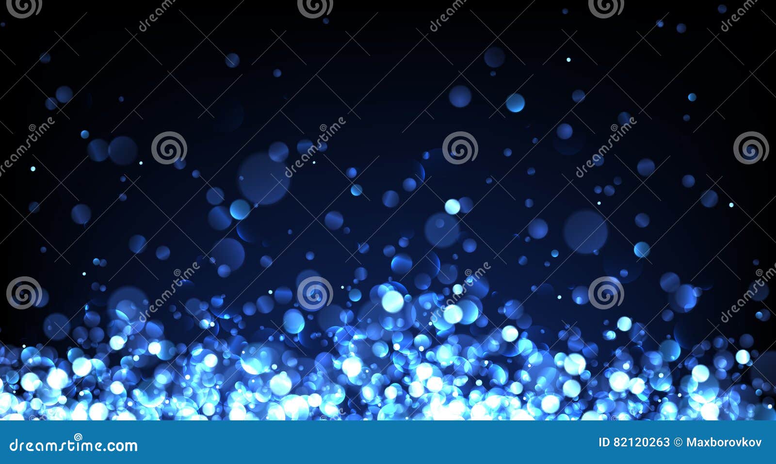 Abstract Festive Blue Luminous Background. Stock Vector - Illustration ...