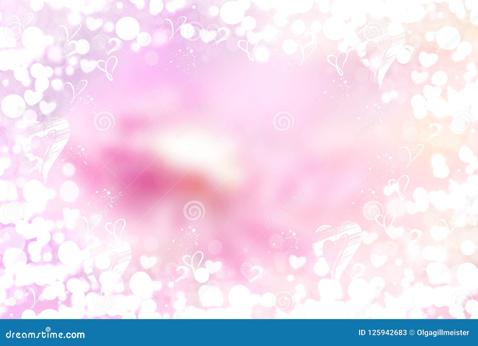 Abstract Festive Blur Bright Pink Pastel Background With White H Stock Illustration