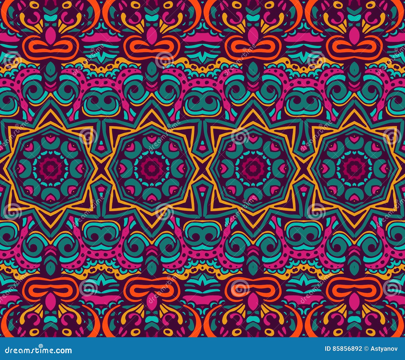 Abstract Festive Colorful Ethnic Tribal Pattern Stock Vector ...