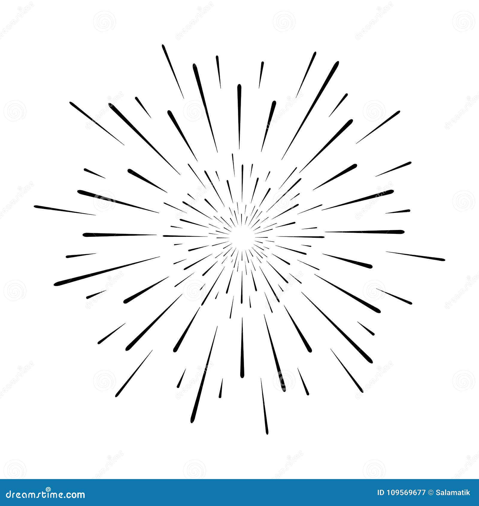 Abstract Festive Firework Shape. Burst Light Rays. Exploding Graphic ...