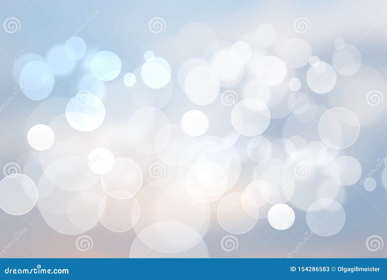 Abstract Festive Light Blue Gradient Silver Bokeh Background Texture ...