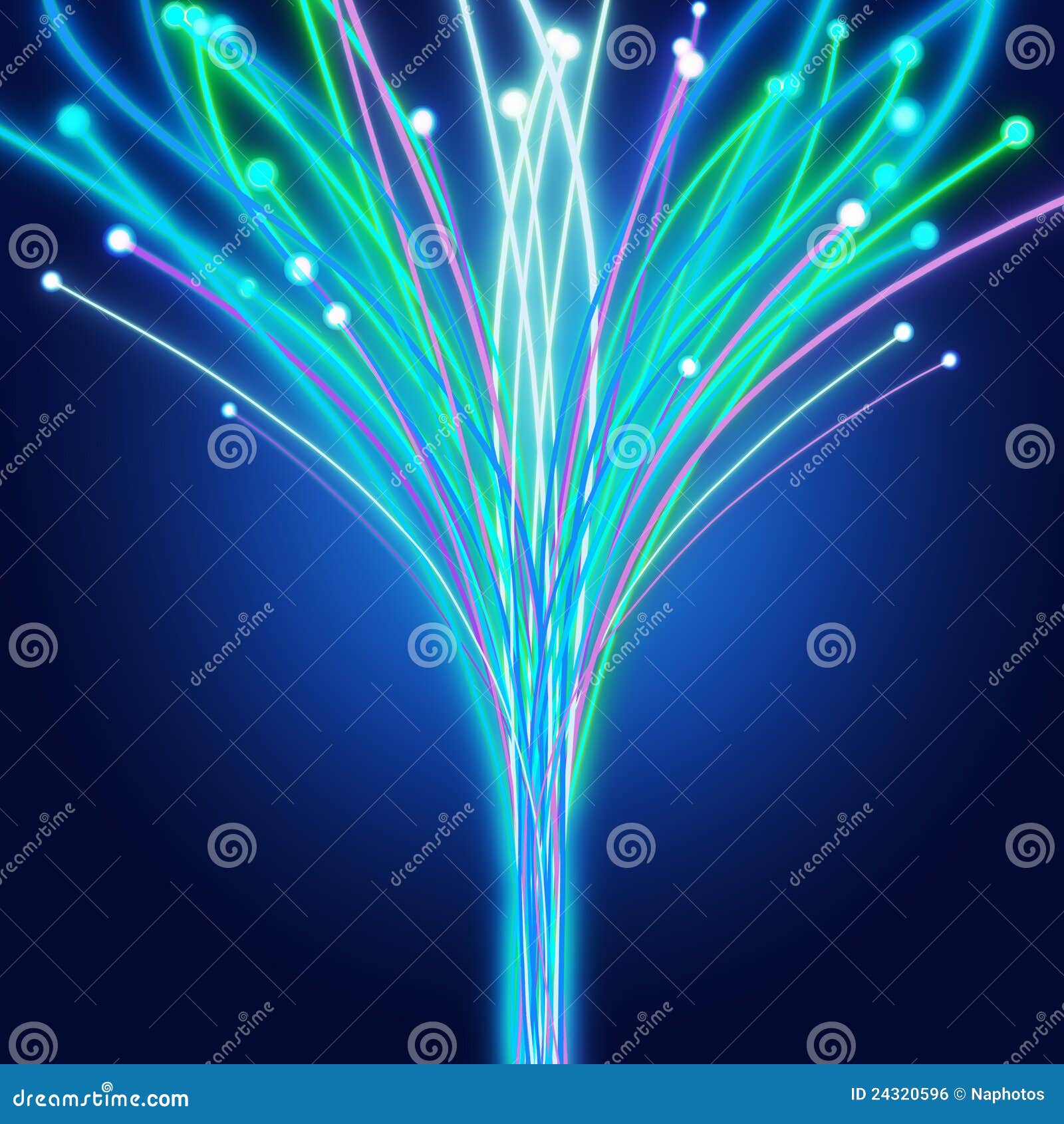Abstract of fiber optics stock illustration. Illustration of chip ...