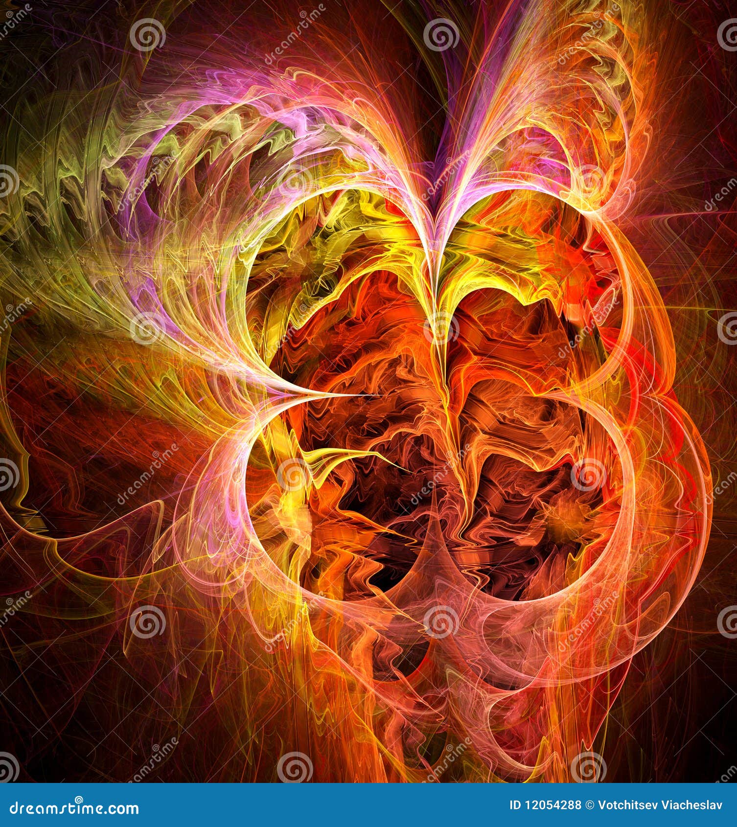 Abstract Fiery And Icy Texture - Surreal Design For Digital Art ...