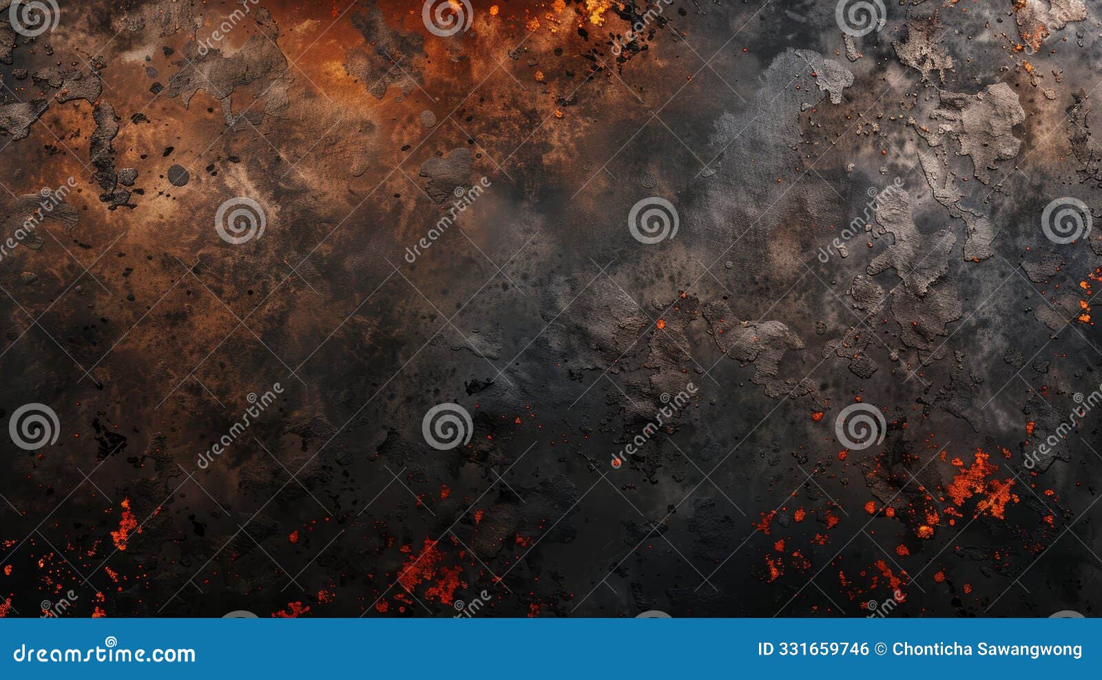 Abstract Fiery Explosion Background with Dark Smoke, Ash, and Bright ...