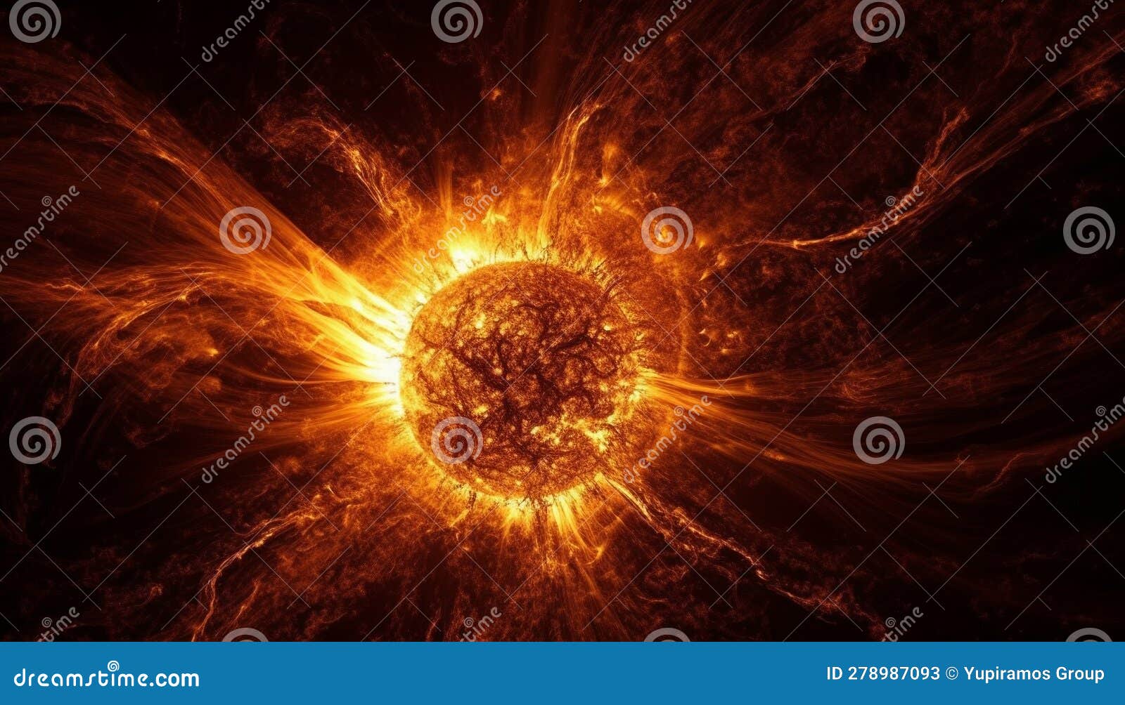 Abstract Fiery Explosion Ignites Deep Space Galaxy in Futuristic Design ...