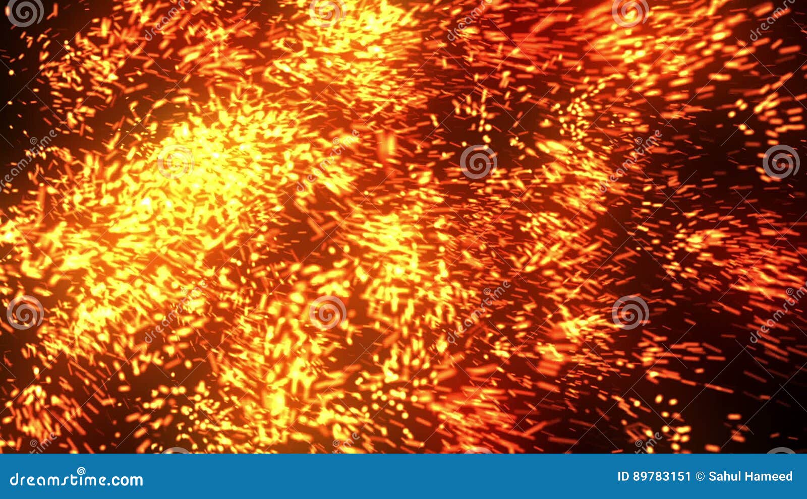 Abstract Fiery Particles stock video. Video of fireworks - 89783151