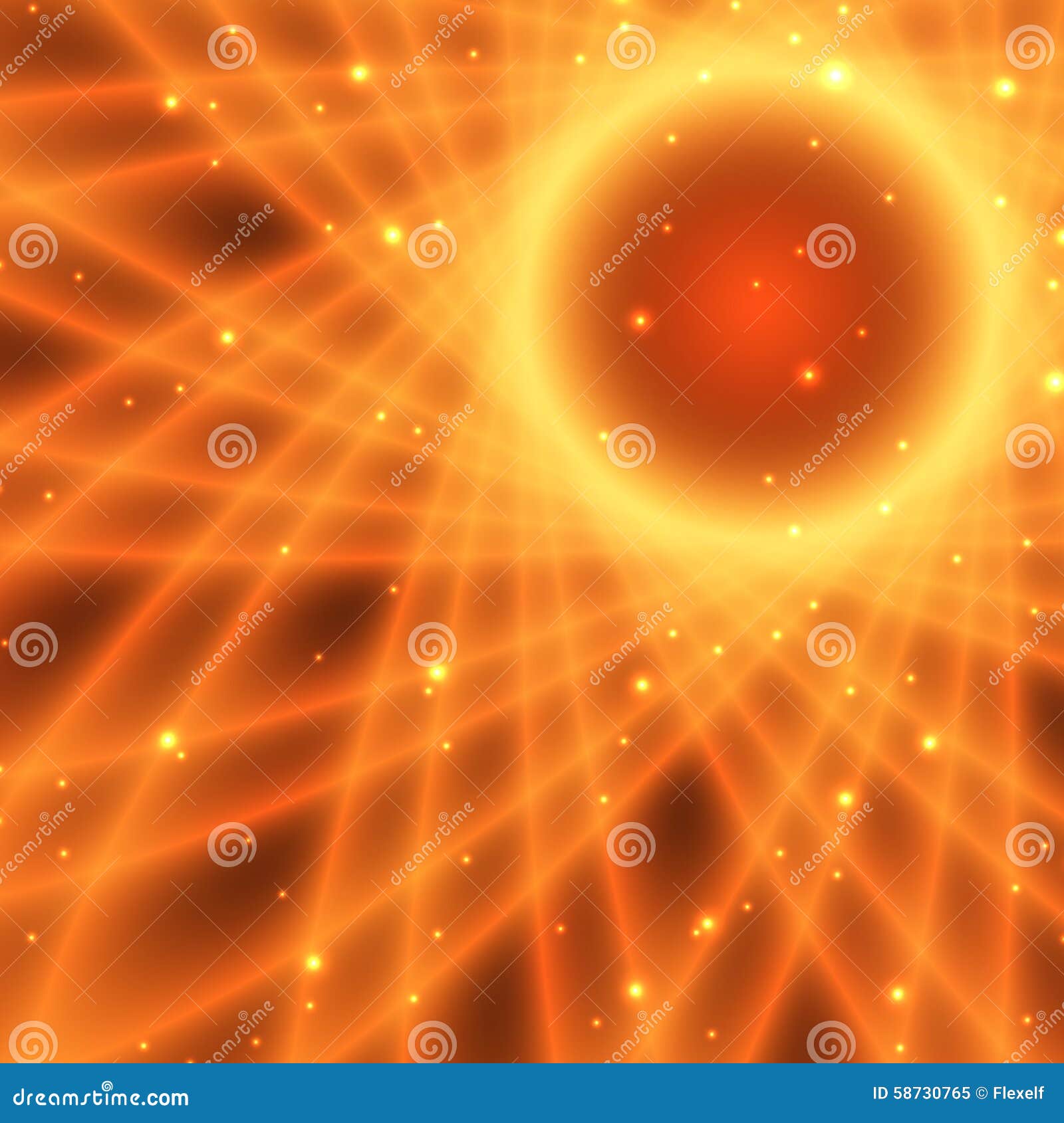Abstract fiery sun stock vector. Illustration of space - 58730765