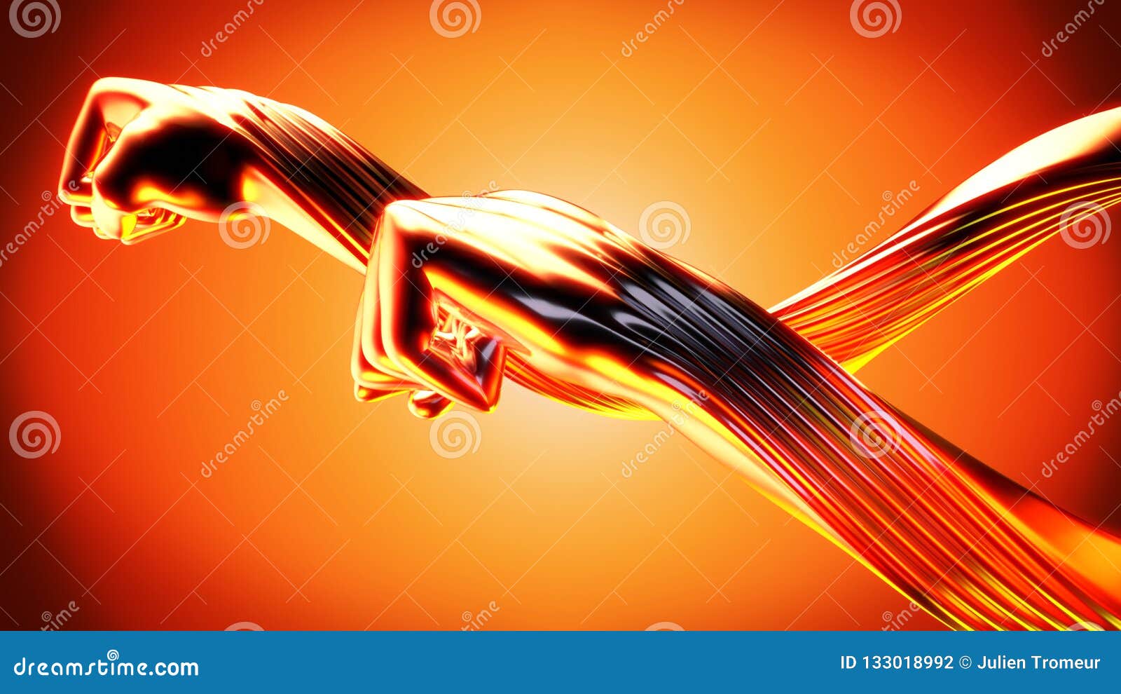 Abstract Fight - 3D Illustration Stock Illustration - Illustration of ...