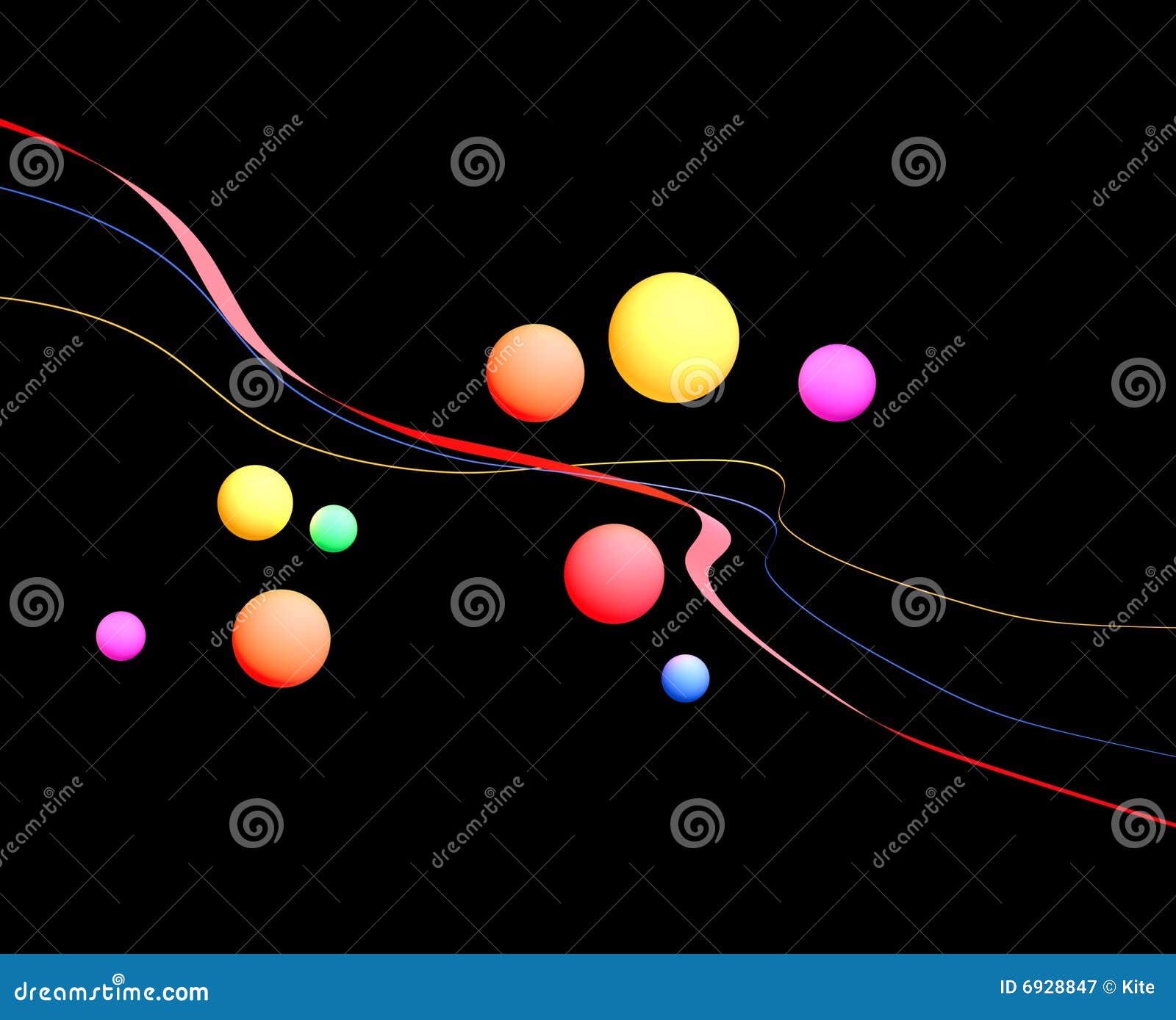 Abstract Figure on a Black Background 01 Stock Illustration ...
