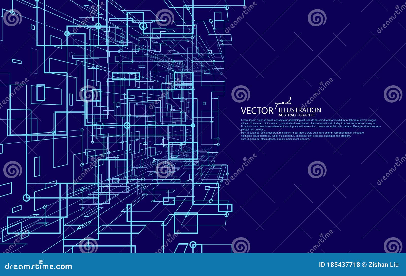The Abstract Figure of the Lines, the Design of the Virtual Space Stock ...