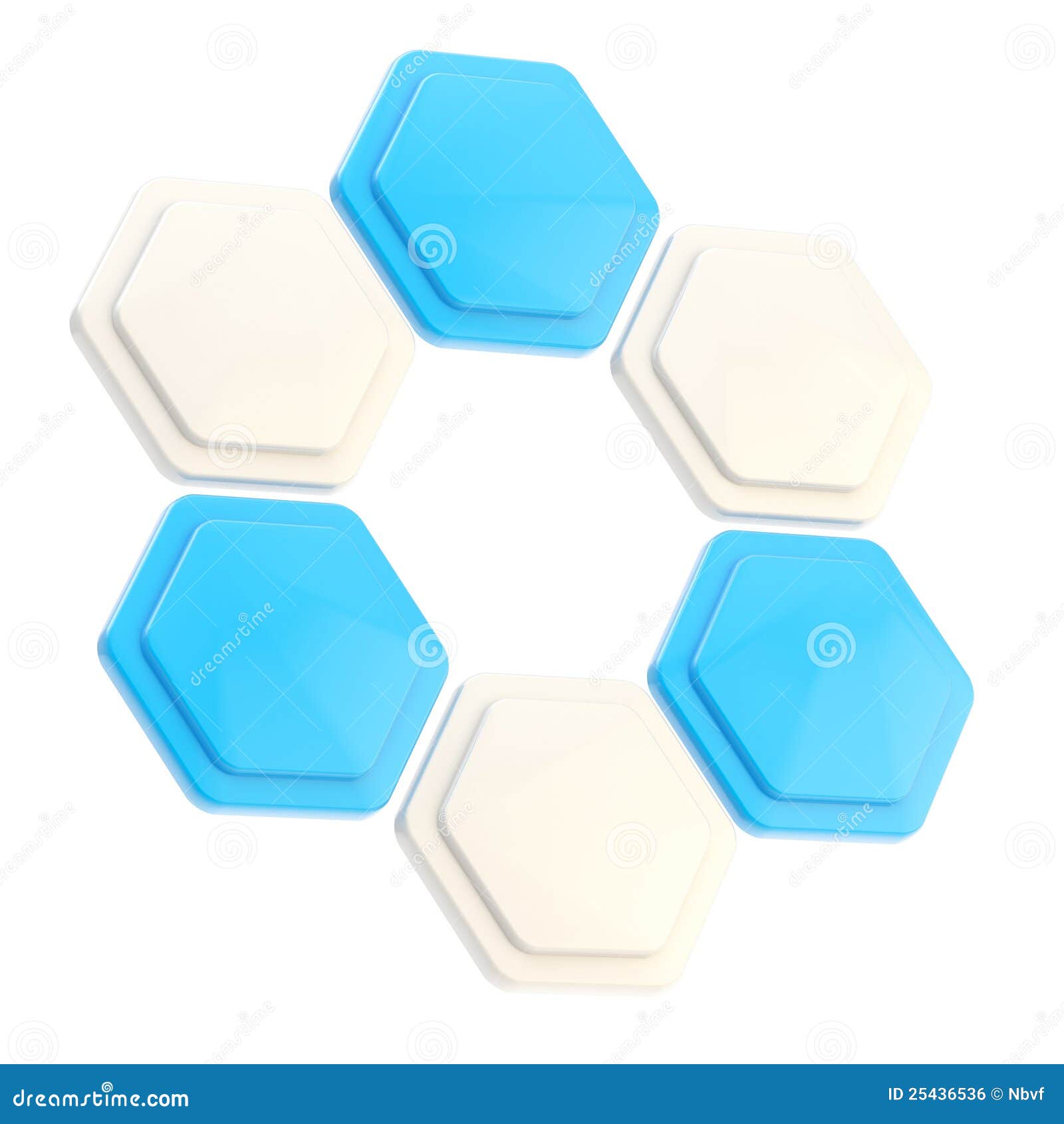 Abstract Figure of Six Hexagon Plates Stock Illustration - Illustration ...