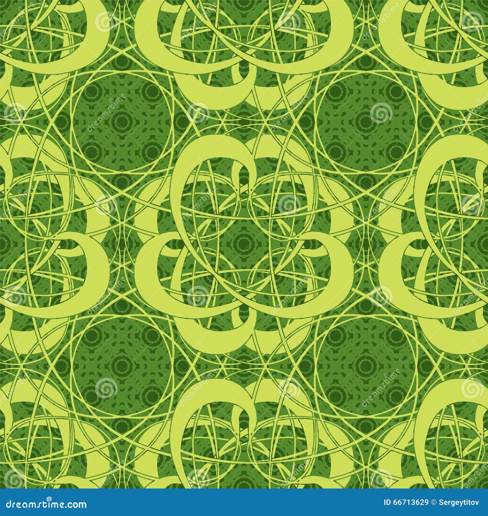 Abstract Figures on a Green Background Stock Vector - Illustration of ...