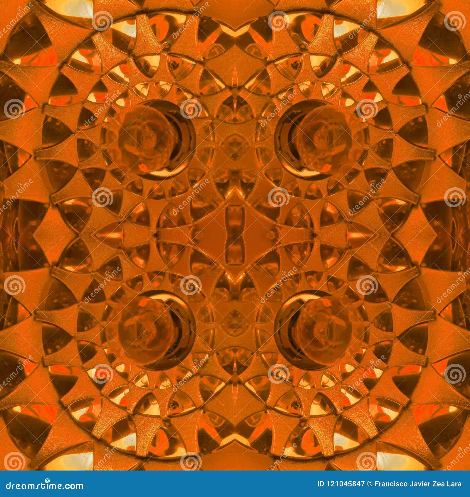 Abstract Figures with Light Headlights in Orange Color, Background and ...