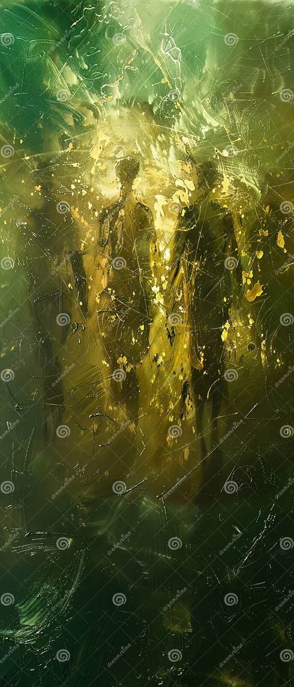 Abstract Figures Stand in Unity a Web of Interaction Under a Cascade of ...