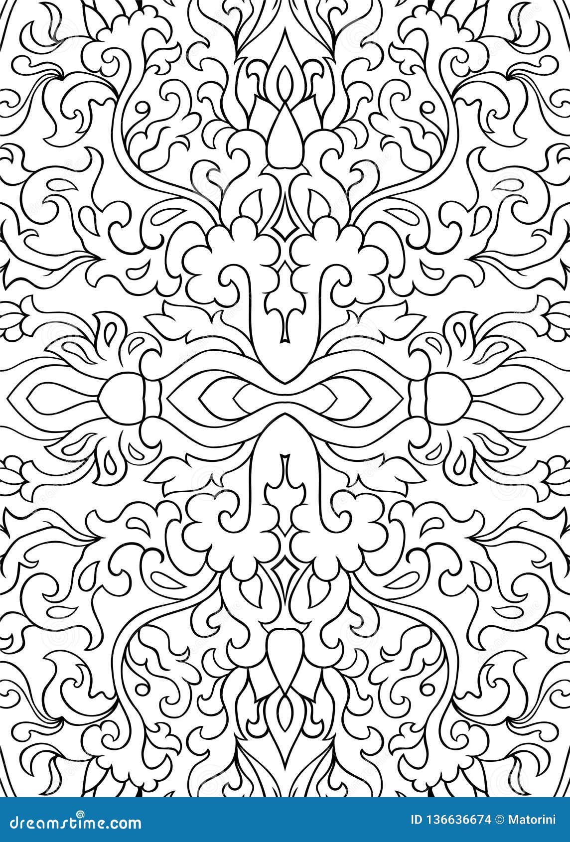 Abstract filigree pattern stock vector. Illustration of asian - 136636674