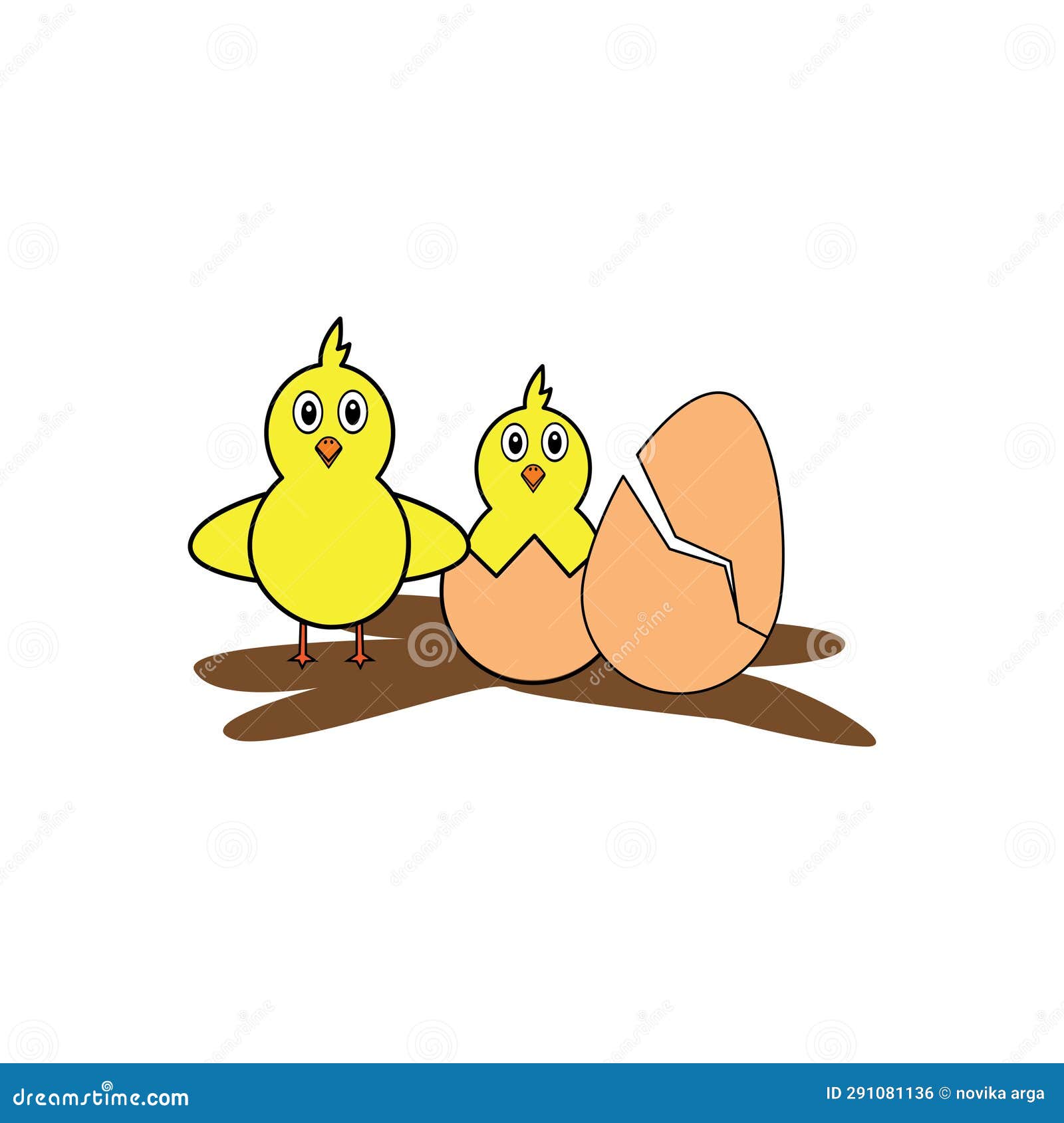 Chicken Crack and Eggs, Cartoon Stock Illustration - Illustration of ...