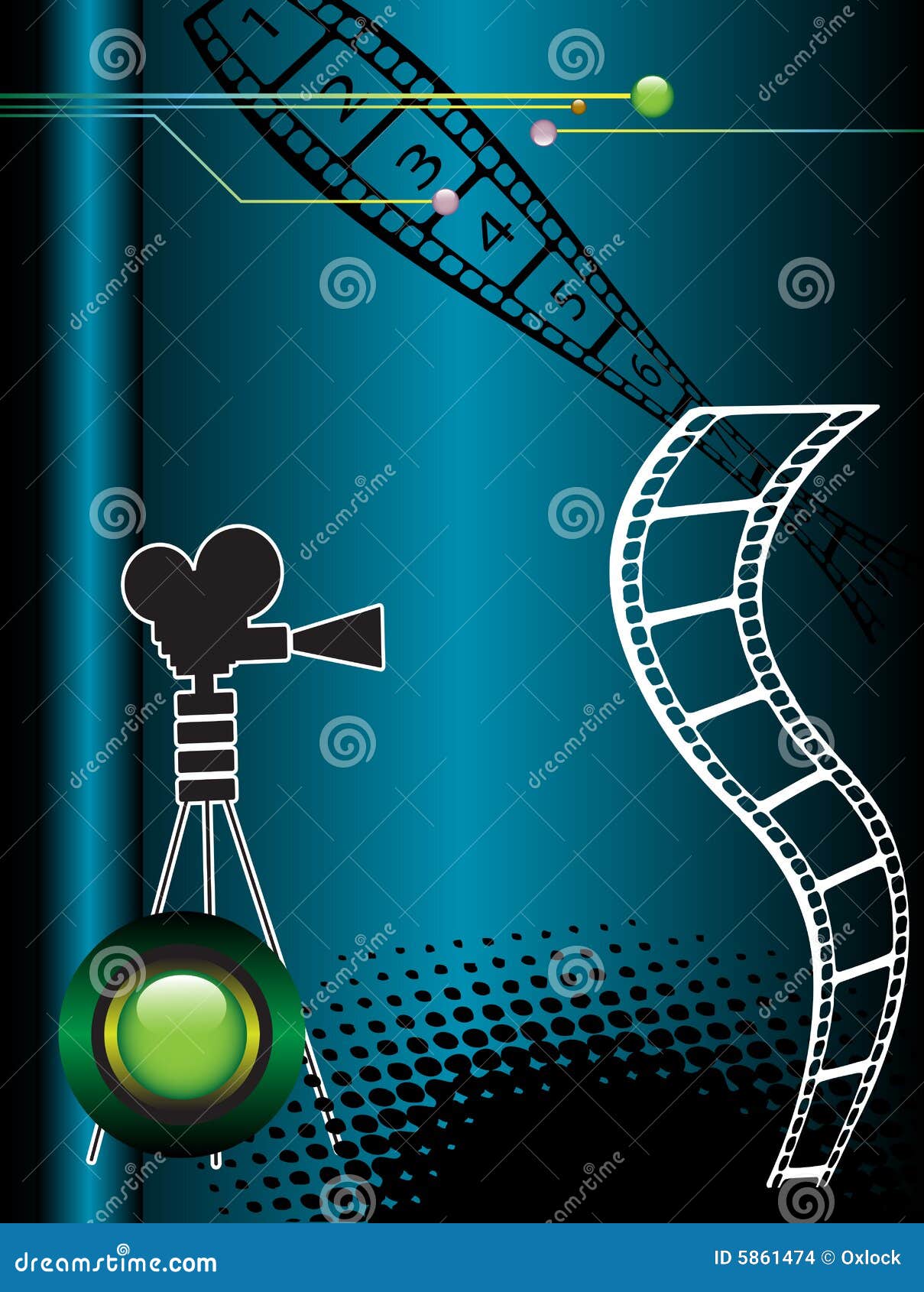 Abstract film strip stock vector. Illustration of screen - 5861474