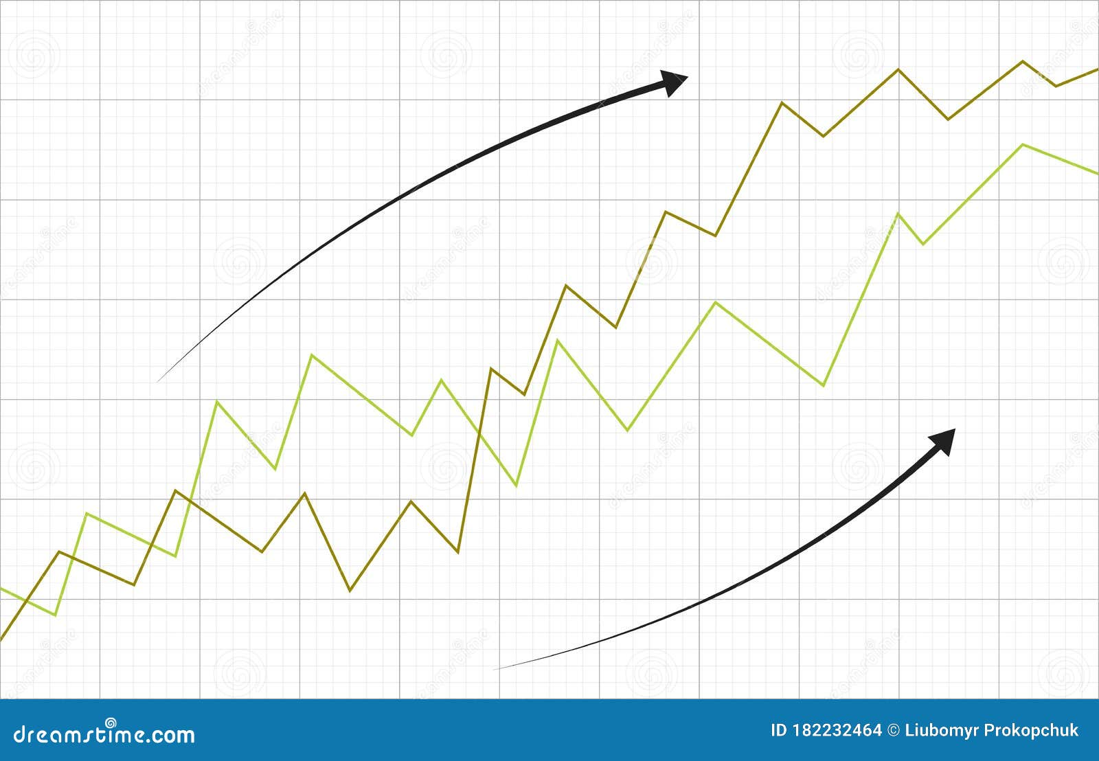 Abstract Financial Chart with Arrow Stock Vector - Illustration of ...