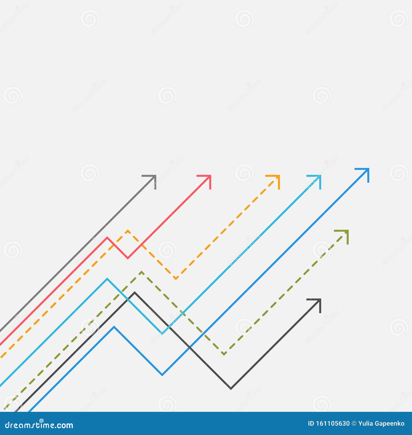 Abstract Financial Chart with Arrow. Vector Illustration Stock ...