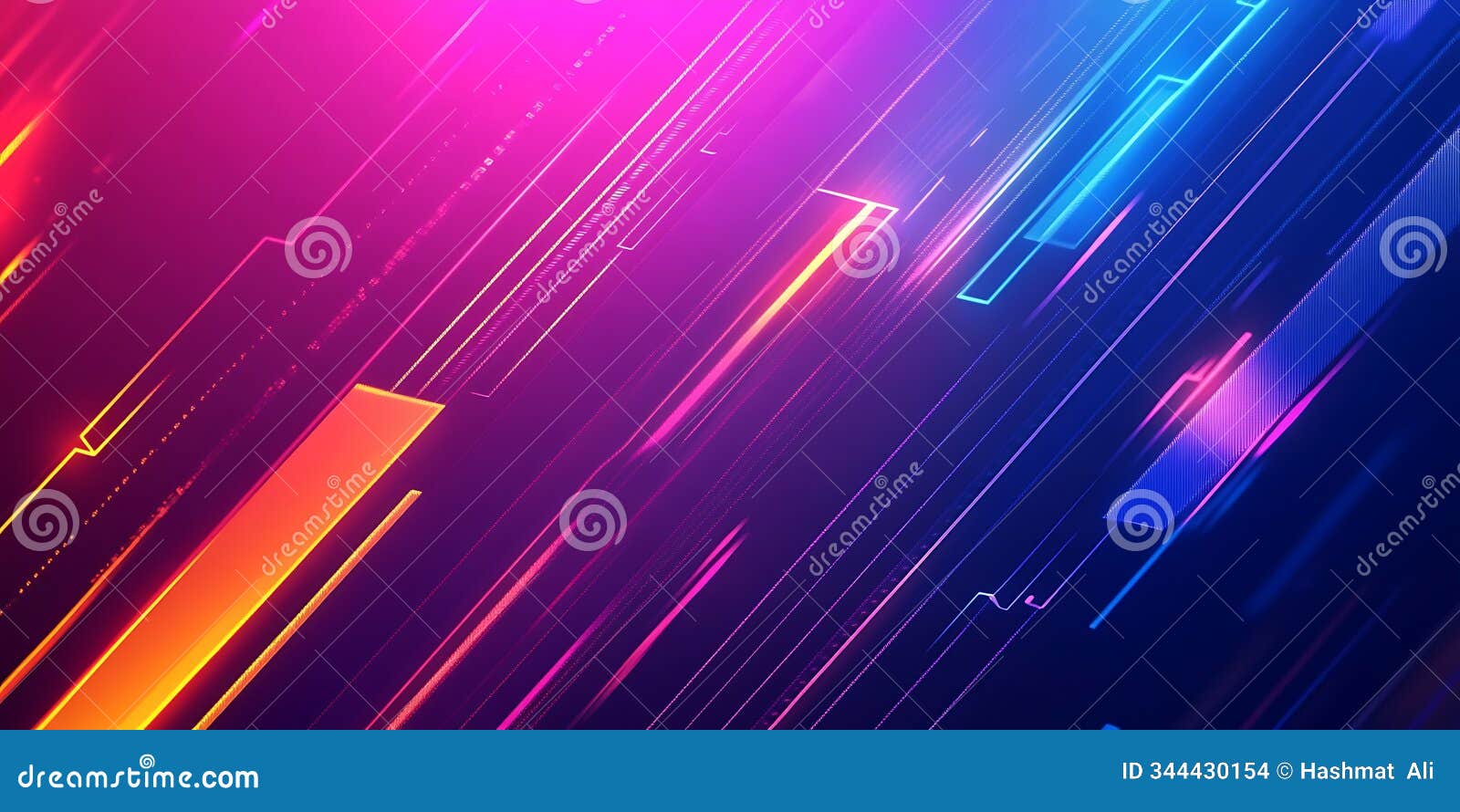 Abstract Financial Chart, Diagonal Lines and Arrows, Space for Text ...