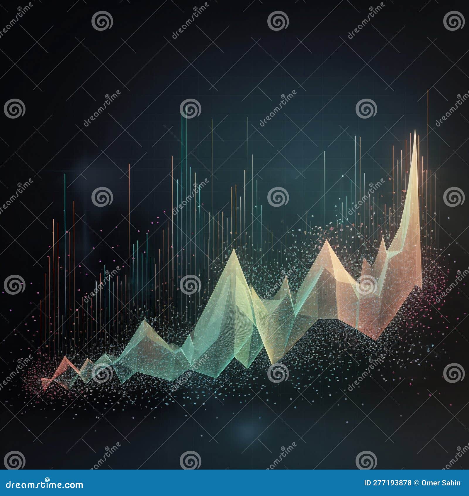 Abstract Financial Chart with Lines and Data Points Stock Photo - Image ...