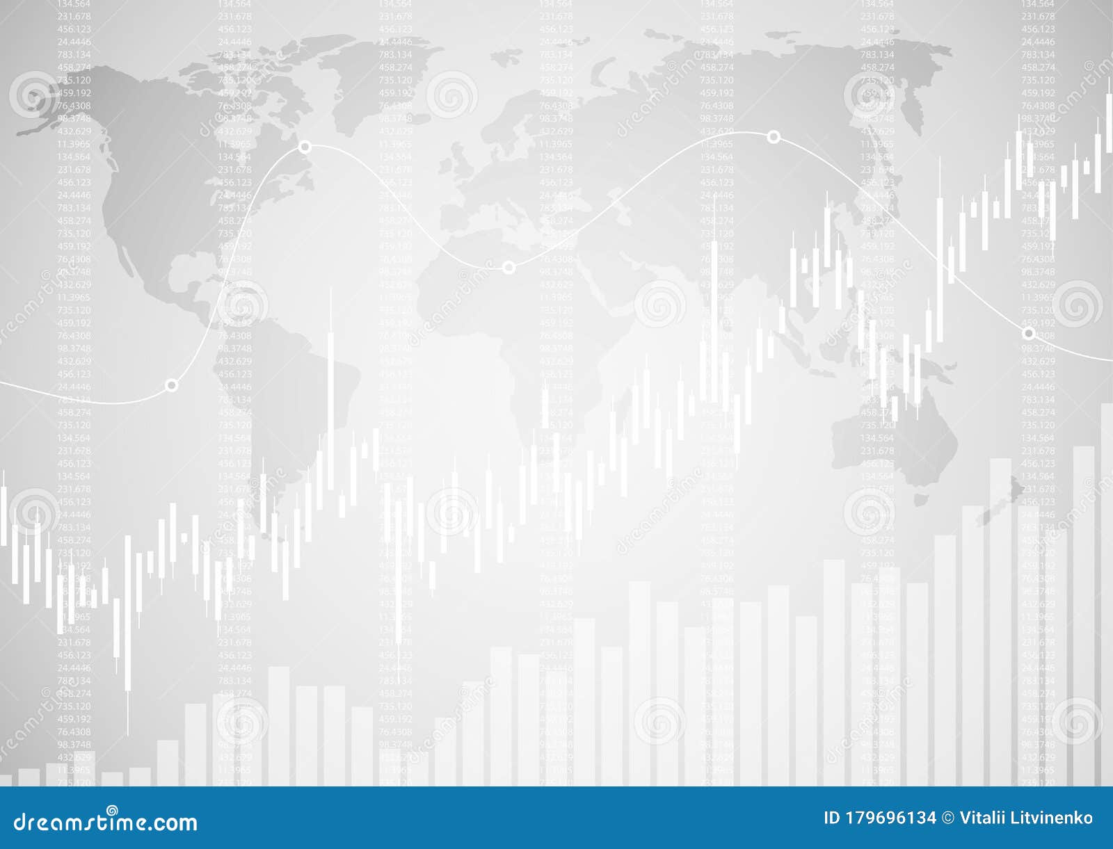Abstract Financial Chart with Stock Graph Market. Stock Illustration ...