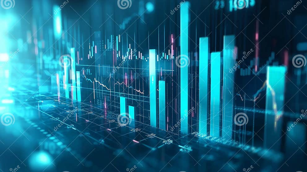 Abstract Financial Data Visualization with Dynamic Charts and Graphs ...