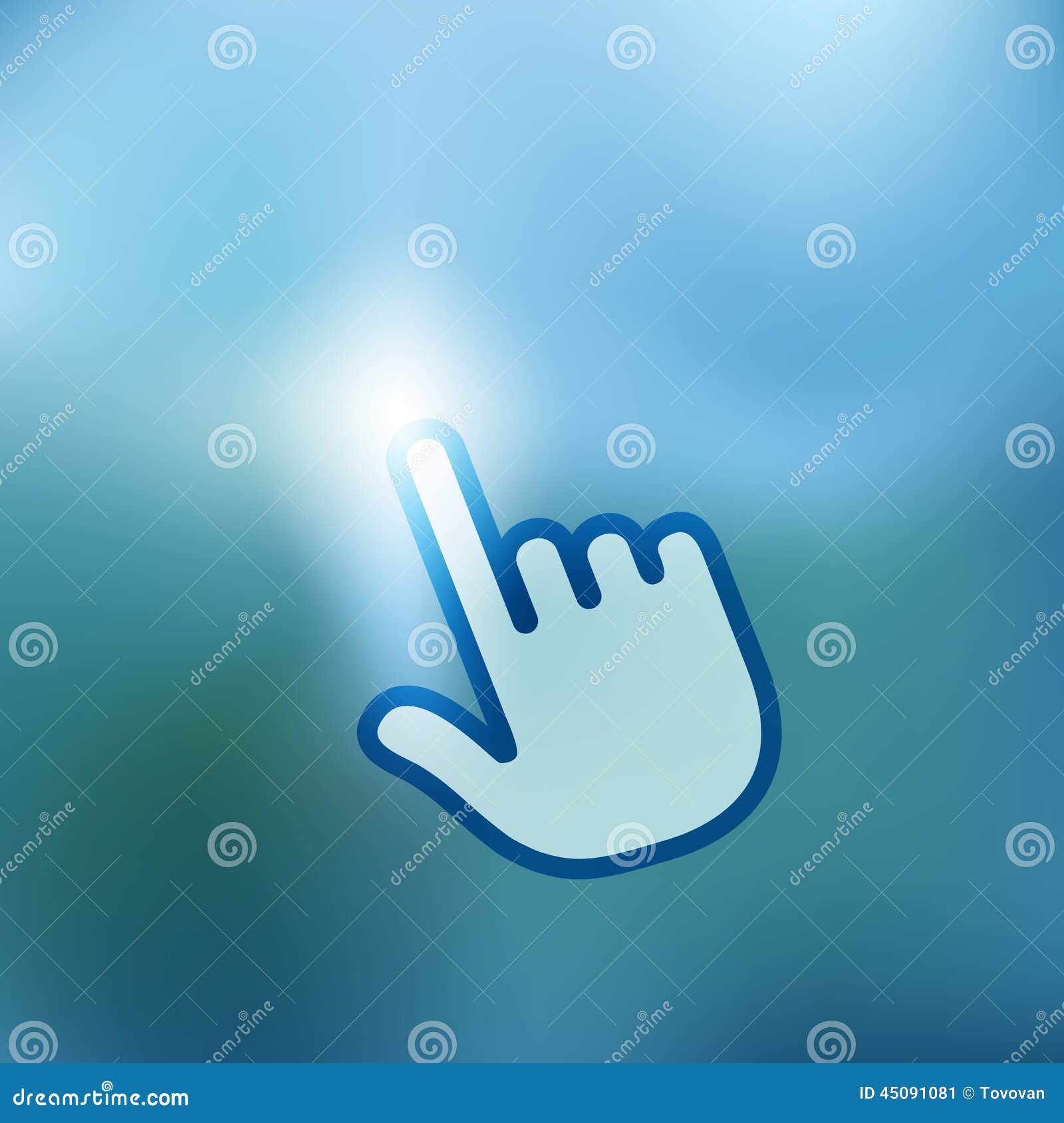 Abstract Finger Pressing the Button Stock Vector - Illustration of ...