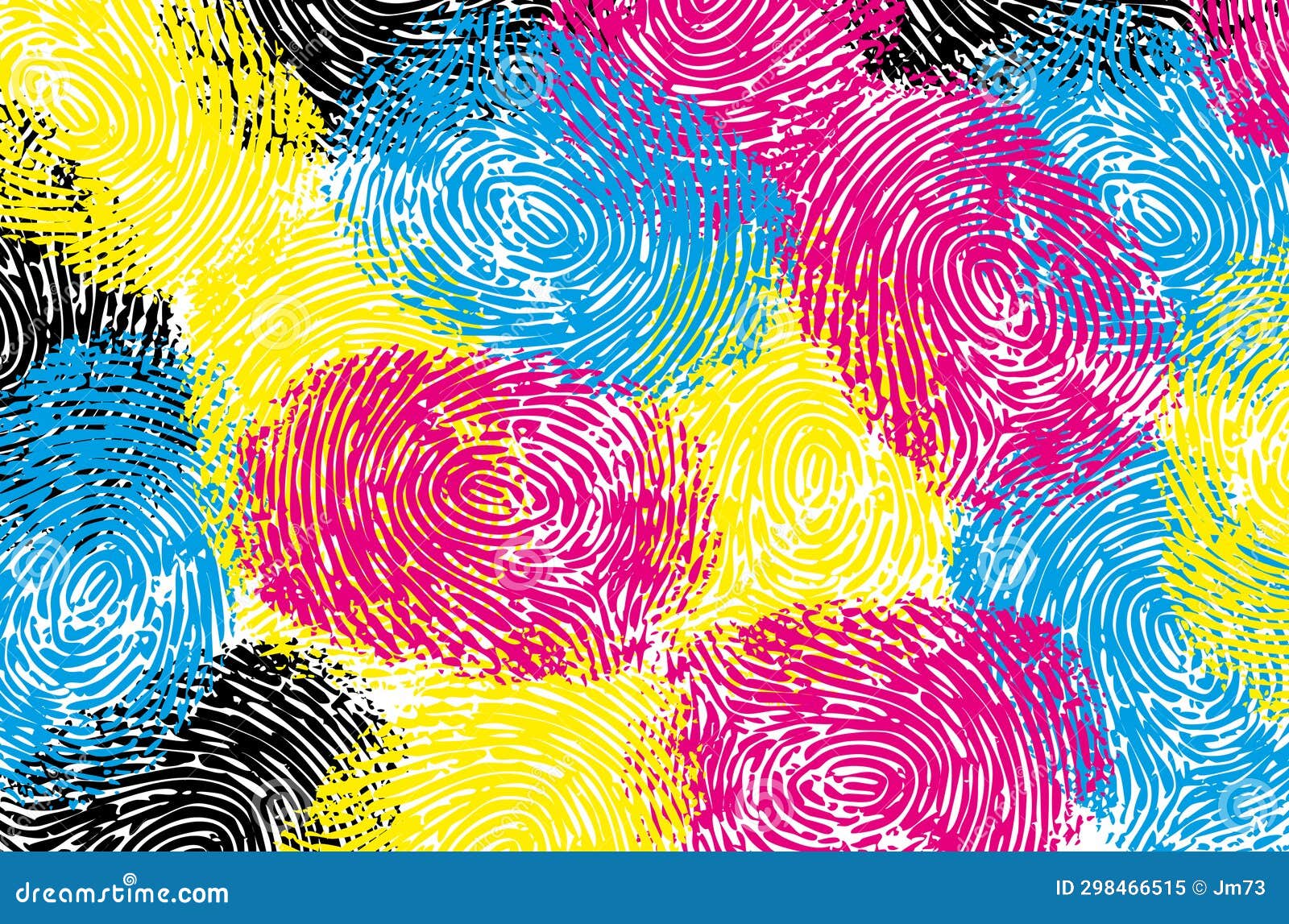 Abstract Fingerprint Background in CMYK Colors Stock Vector ...