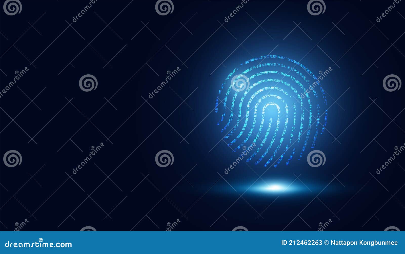 Abstract Fingerprint on the Digital Sci Fi Futuristic Stock ...