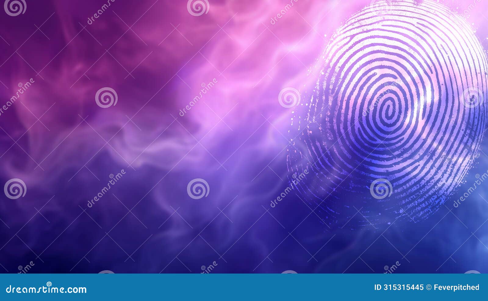Abstract of Fingerprint on Gradation. Generative AI Stock Illustration ...