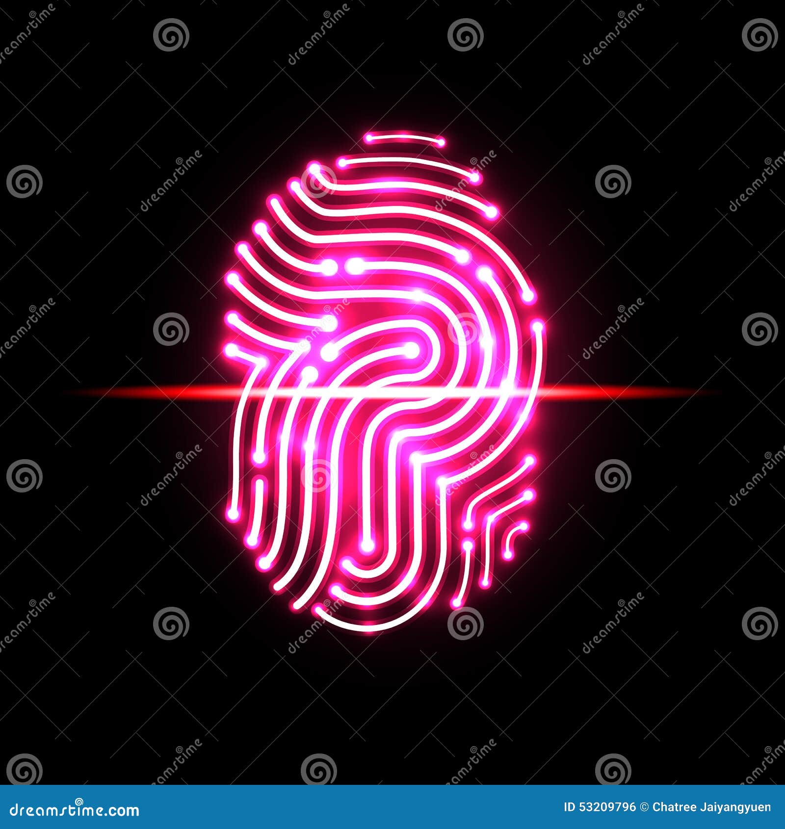 Abstract Fingerprint Scan.Letter P Stock Vector - Illustration of ...