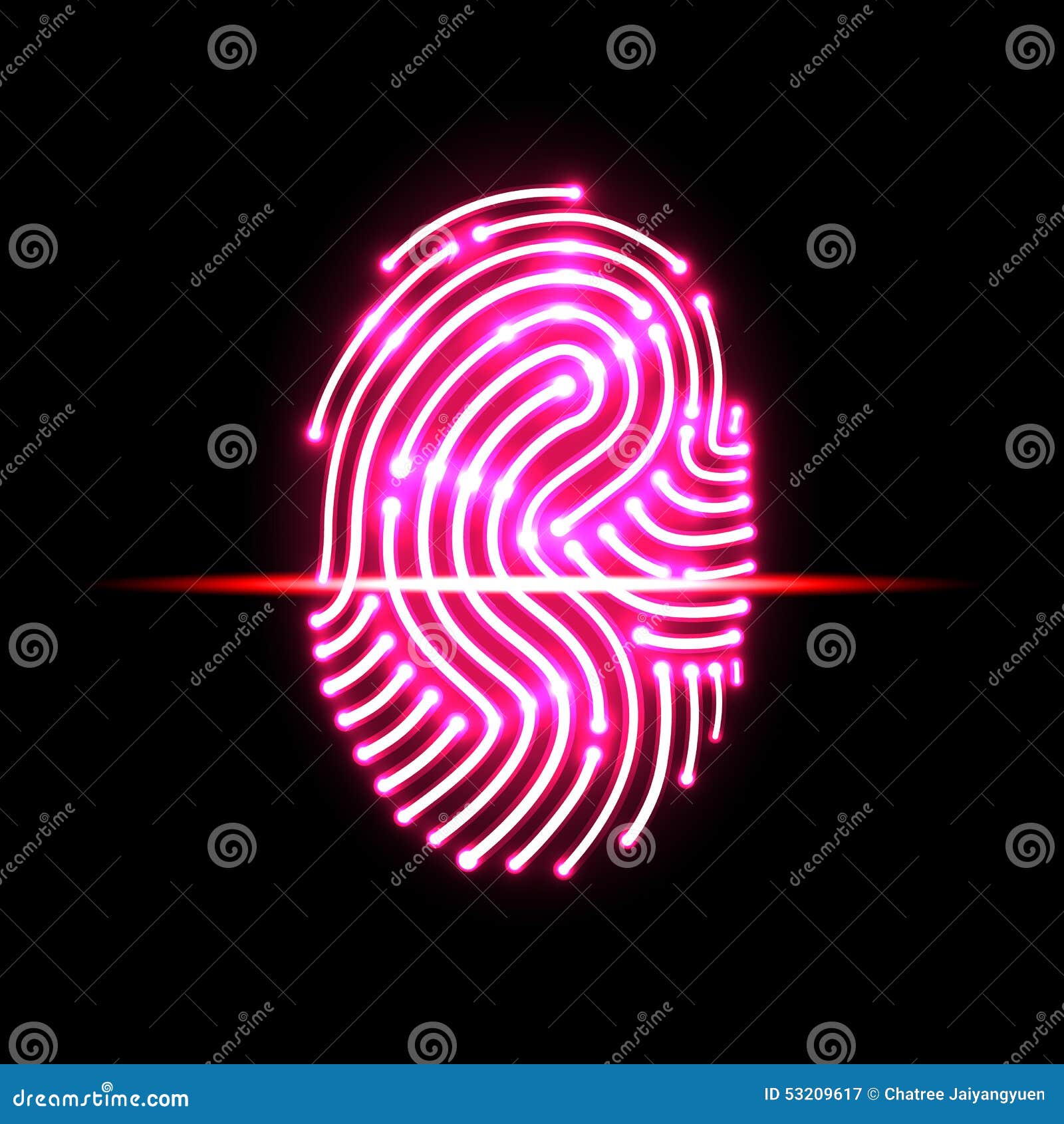 Abstract Fingerprint Scan. Letter S. Identification and Security Stock ...