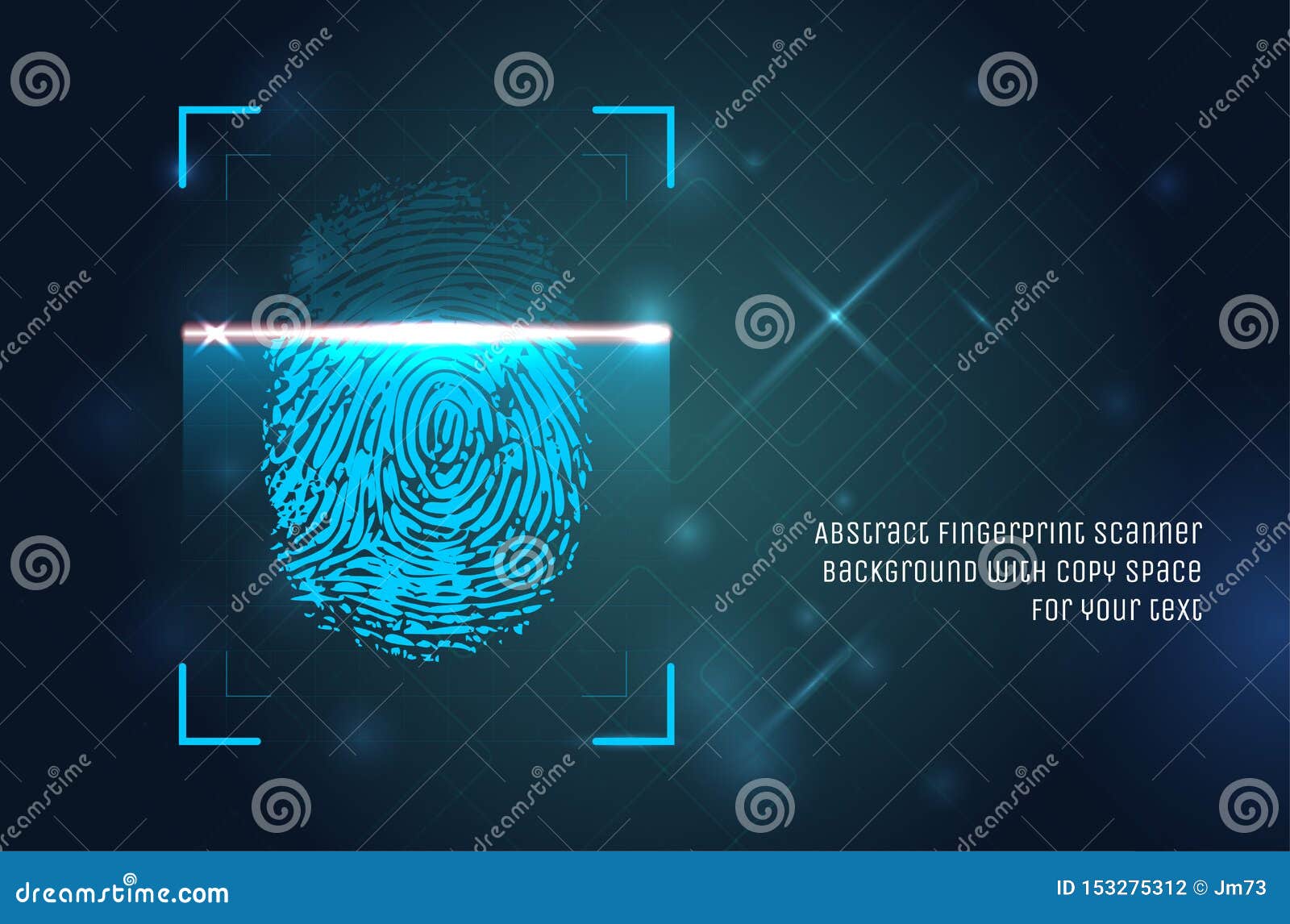 Abstract Fingerprint Scanner Background with Copy Space Stock Vector ...
