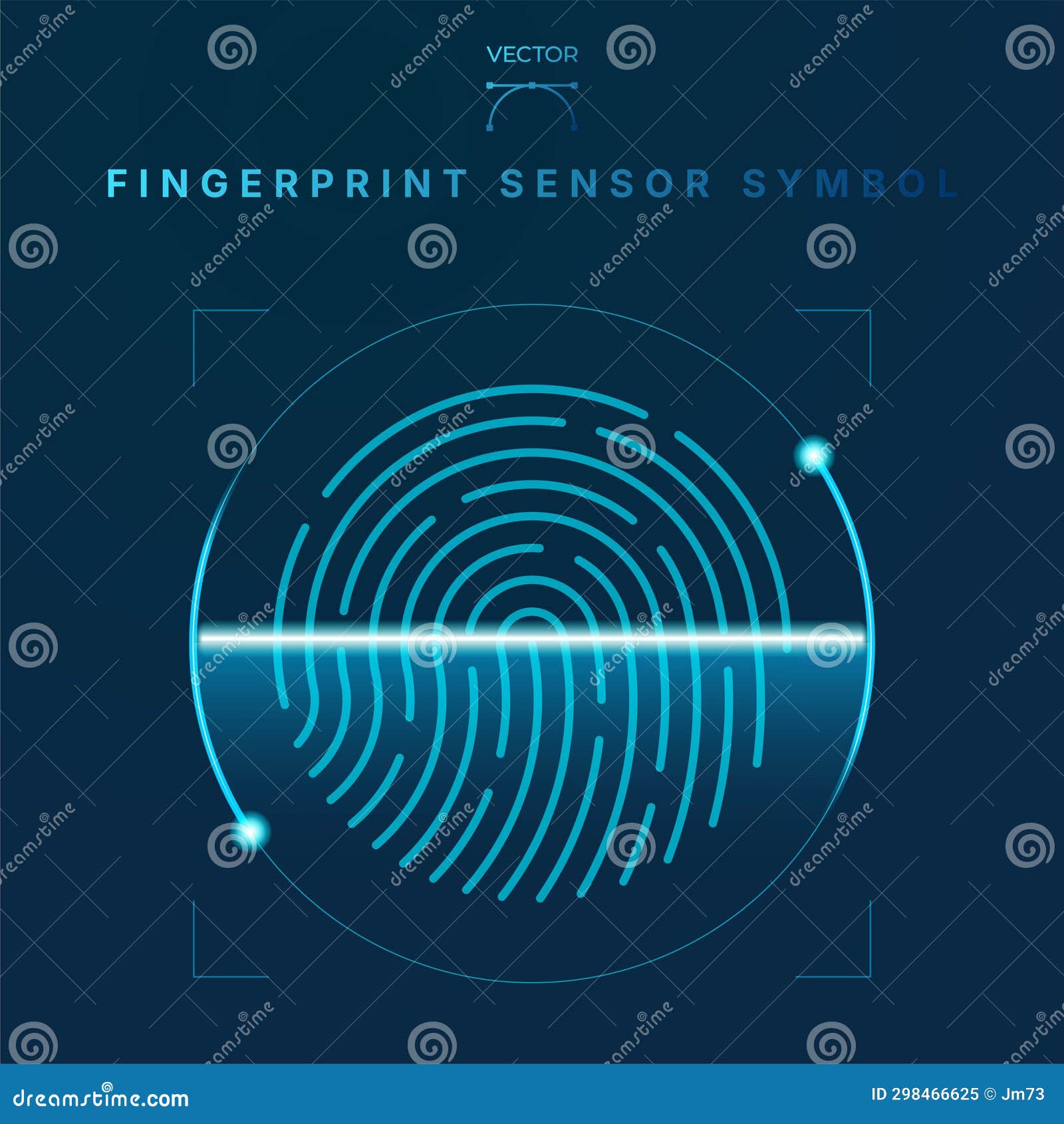 Abstract Fingerprint Sensor in Progress - Identity Verification Concept ...
