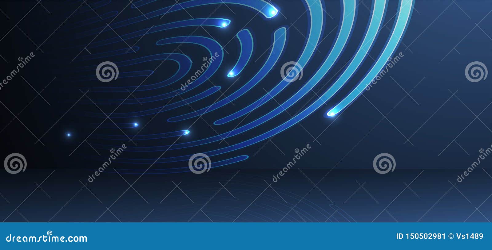 Abstract Fingerprint Technology Business Background. Circuit Security ...