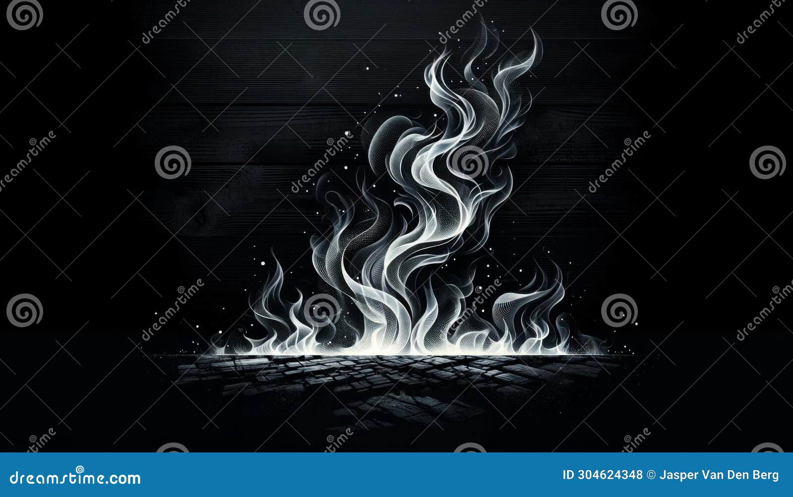 Abstract Fire Artwork on Dark Background, Creative Design Concept Stock ...