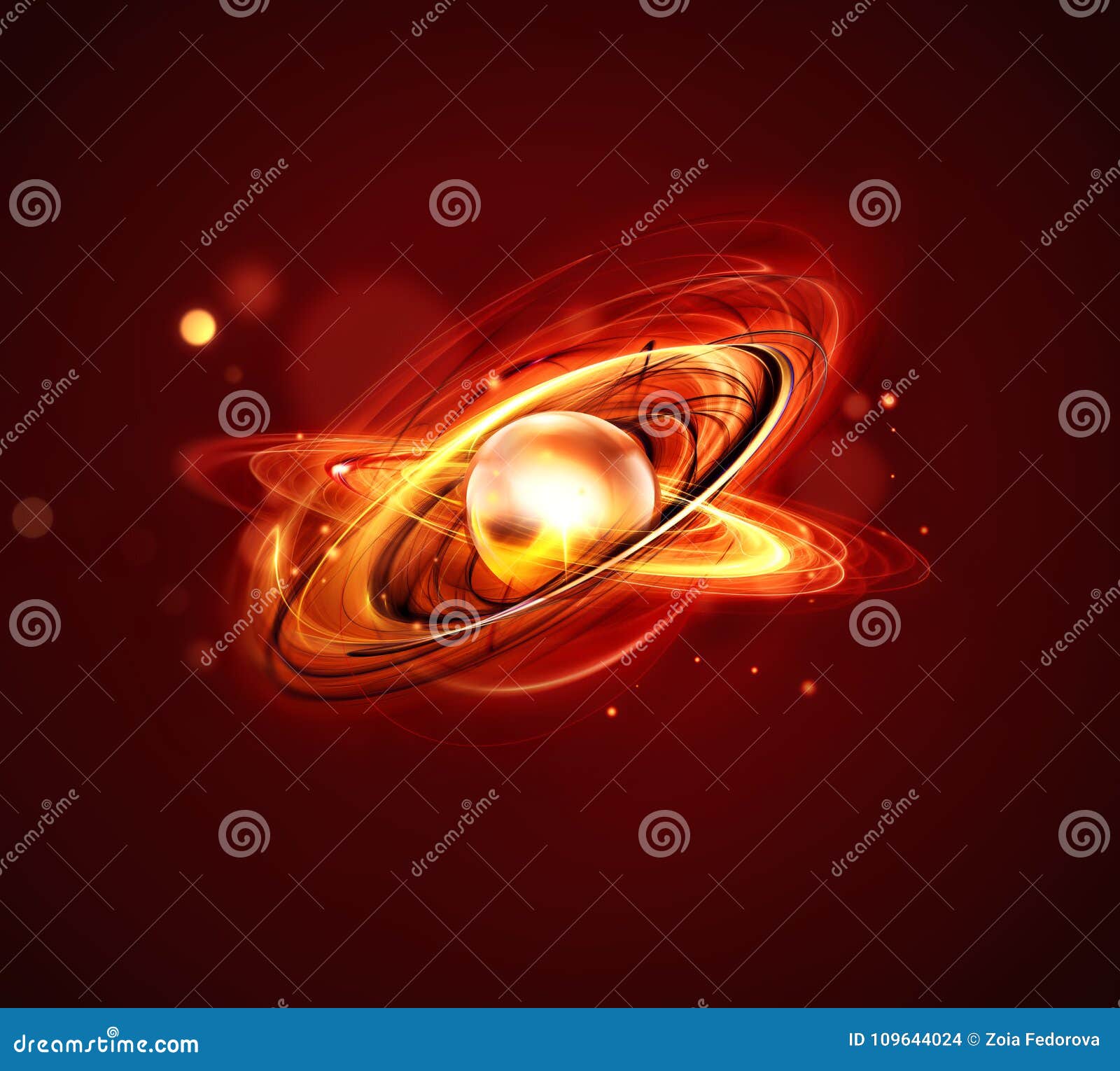 Abstract fire atom stock illustration. Illustration of particle - 109644024